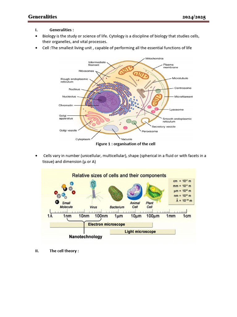 Course 1 BC | PDF | Cell (Biology) | Biology