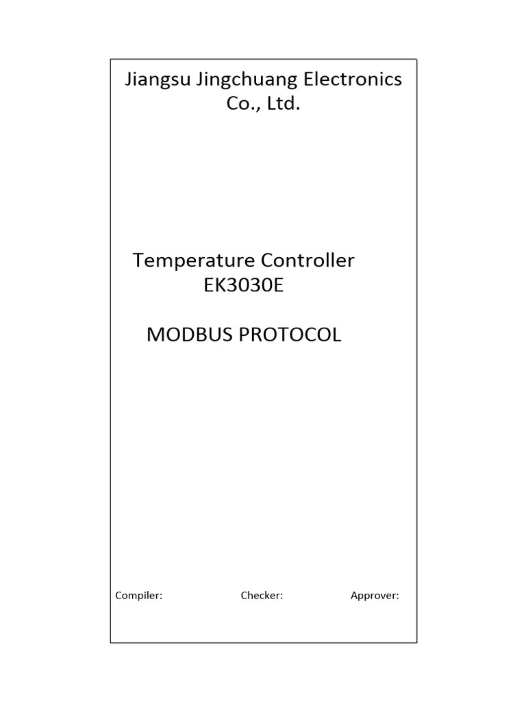 Elitech EK-3030E Modbus Protocol-Elitech UK | PDF | Computer Science | Computer Engineering