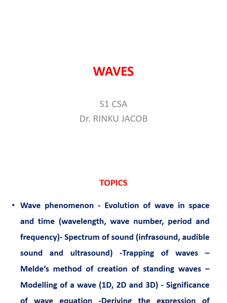 Waves | PDF | Waves | Physical Phenomena
