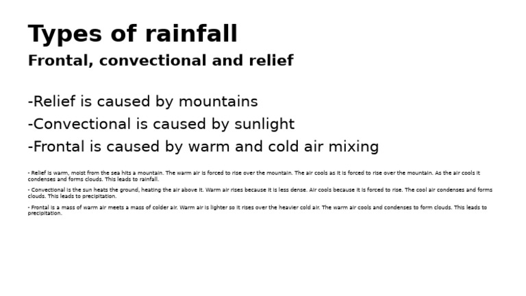 Types of Rainfall Explained | PDF
