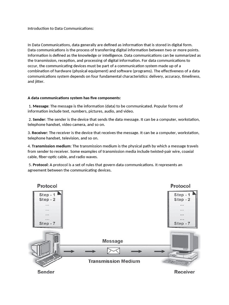 Overview of Data Communications Basics | PDF | Duplex (Telecommunications) | Amplitude