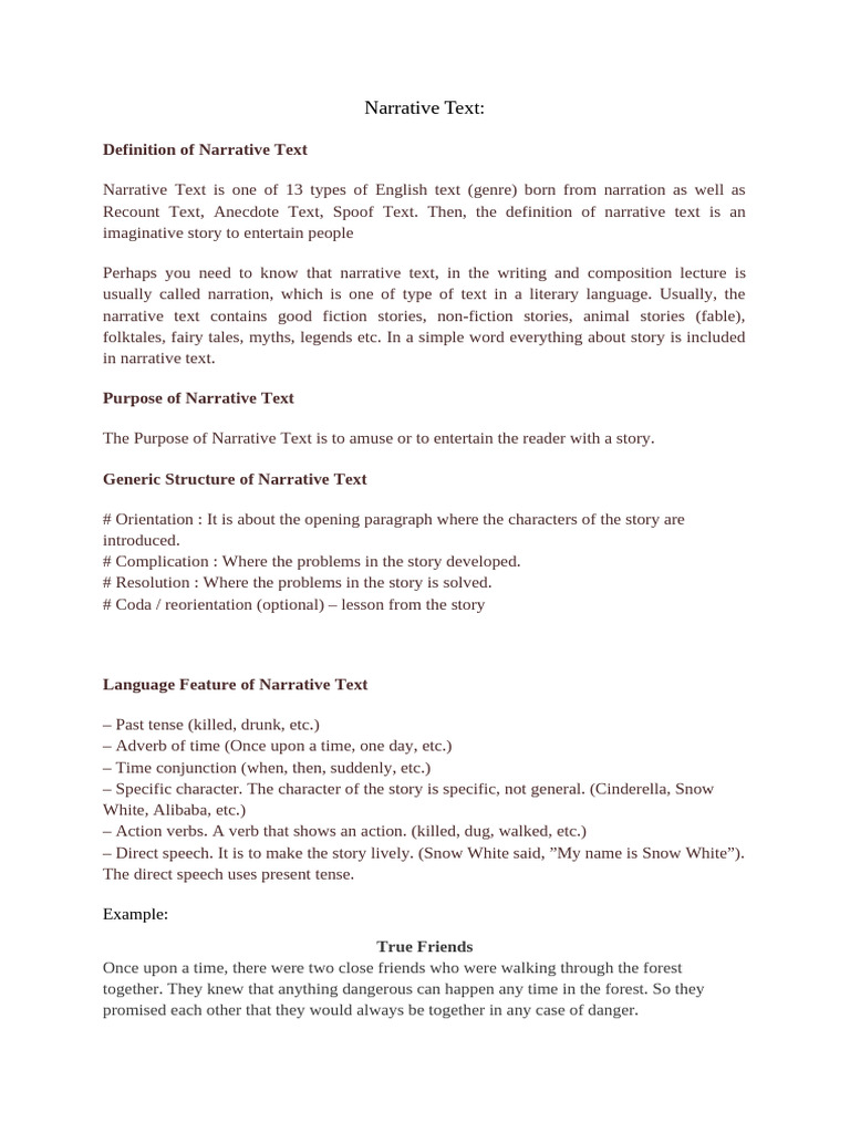 Narrative Text | PDF | Narrative | Legends
