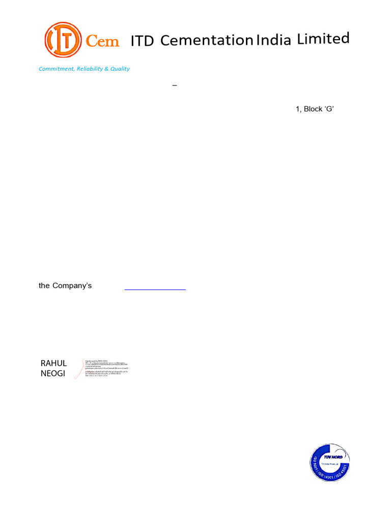 ITD Cementation India LTD 24 | PDF | Tamil Nadu | Economies