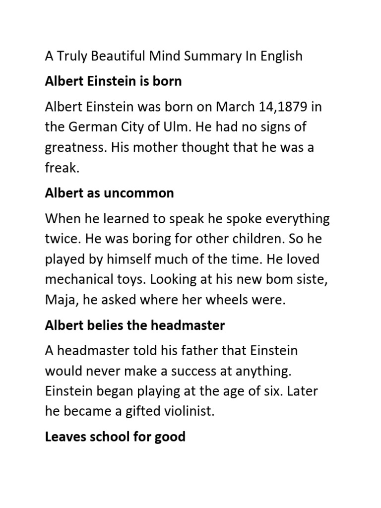 A Truly Beautiful Mind | PDF | Albert Einstein | Physics