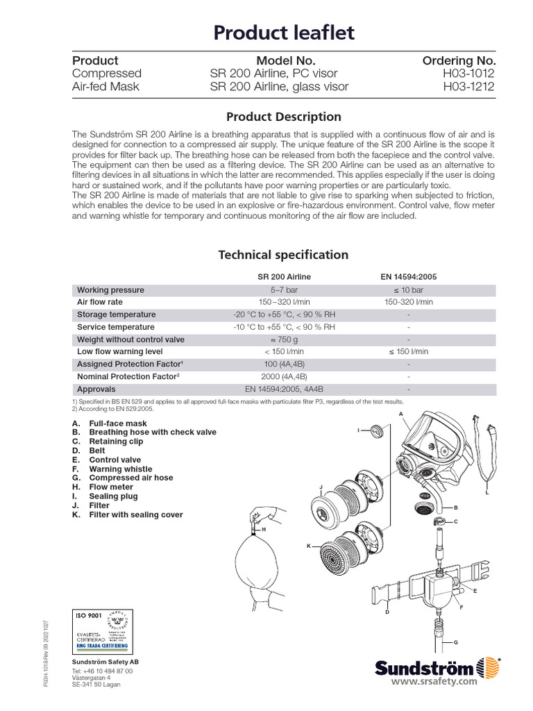 P03H 1018 SR 200 Airline Rev 09 | PDF | Equipment