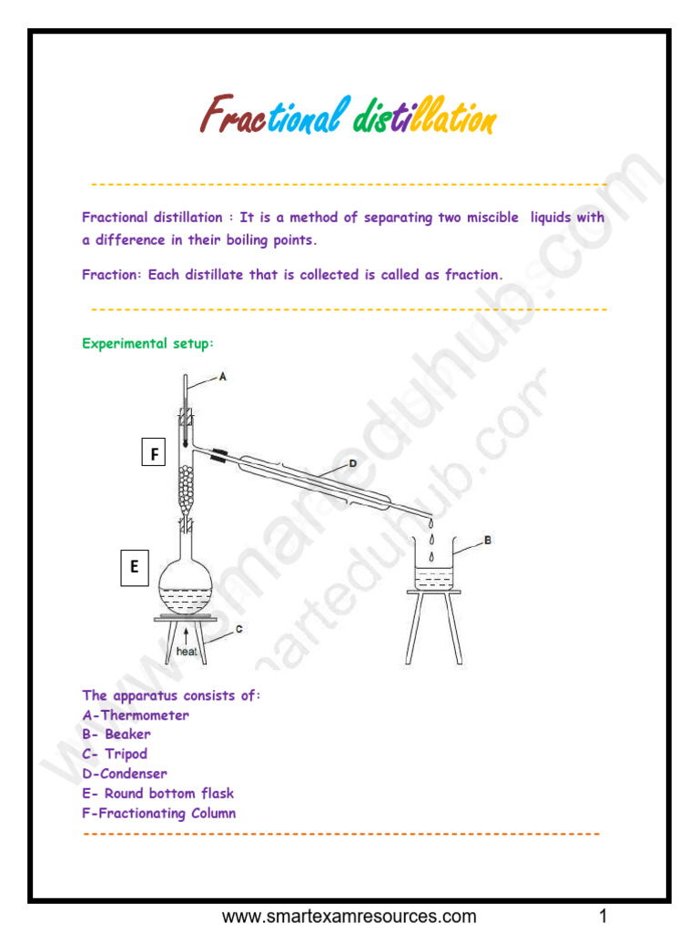 Fractional Distillation Explained | PDF | Distillation | Boiling