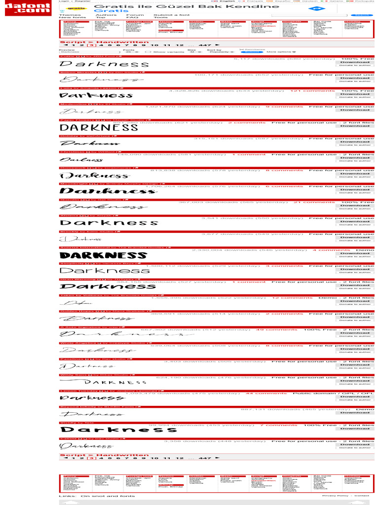 Script Handwritten Fonts Dafont - Com 2 | PDF | Typefaces | Serif