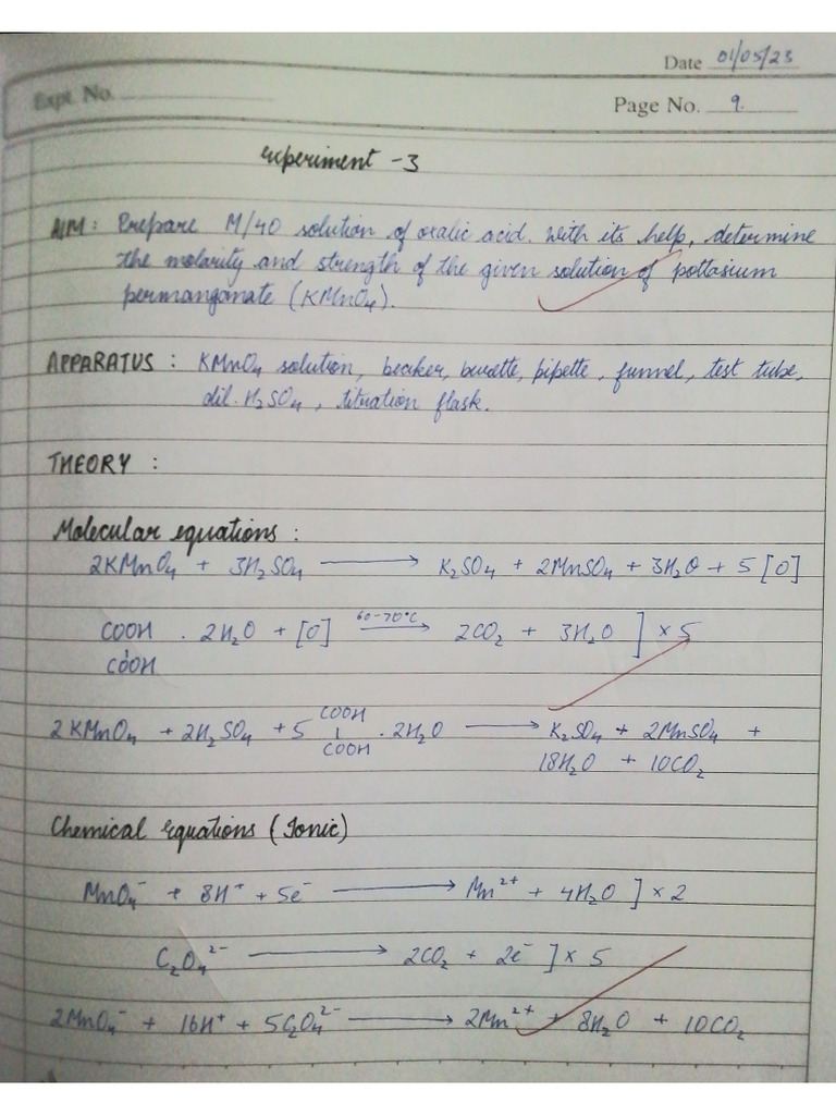 Chem Exp. 3 | PDF