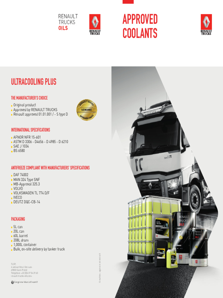 Ultracooling Plus Renault | PDF | Motor Oil | Corrosion