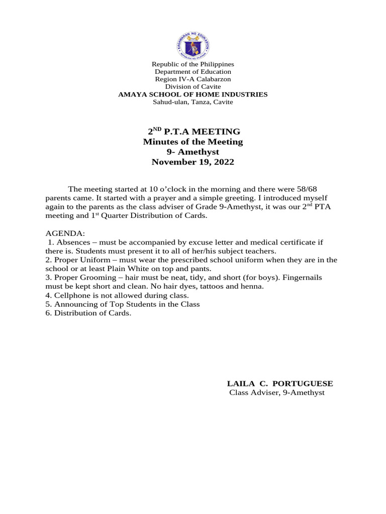 Pta 1stdoc | PDF