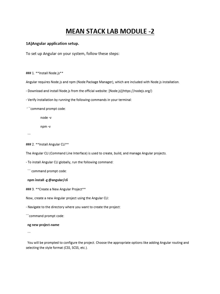 MERN STACK LAB MODULE final cse | PDF | Command Line Interface | Computing