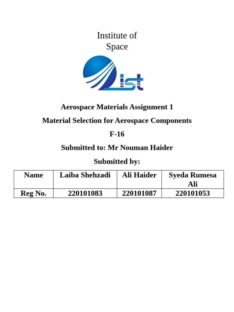 aero_mat_assignment_2[1] | PDF | Composite Material | Titanium