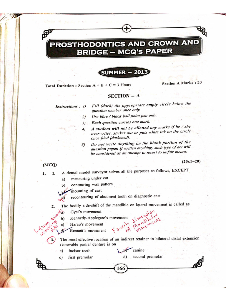 Prostho Mcq | PDF