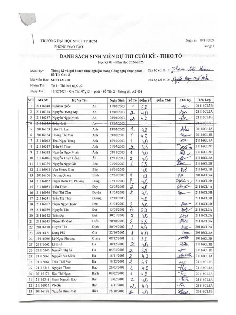 Thong Ke Va Quy Hoach Thuc Nghiem Trong CNTP CLC Cuoi Ky | PDF