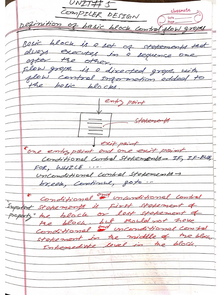 COMPILER DESIGN UNIT 5 NOTES | PDF