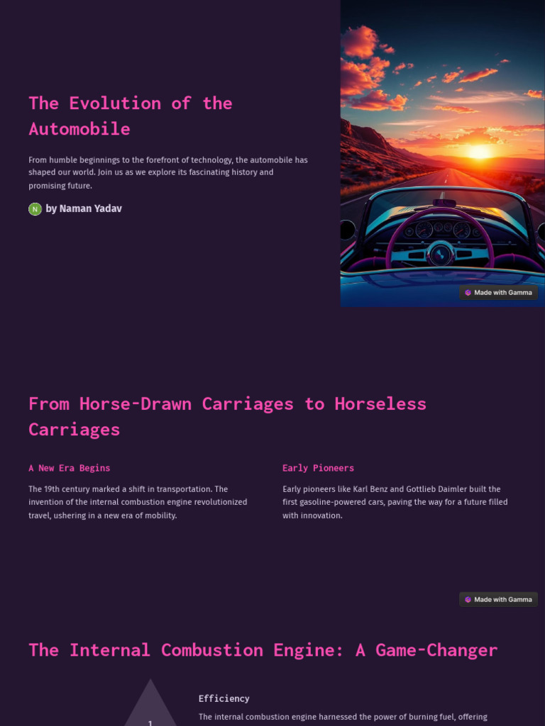 Evolution of the Automobile Industry | PDF | Car | Fuel Economy In ...