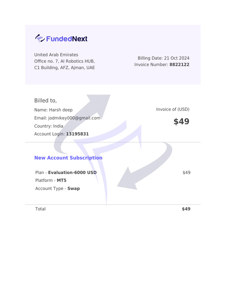Subscription Invoice | PDF