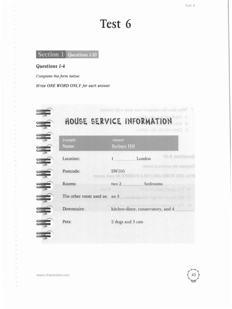 Listening Test 6 | PDF