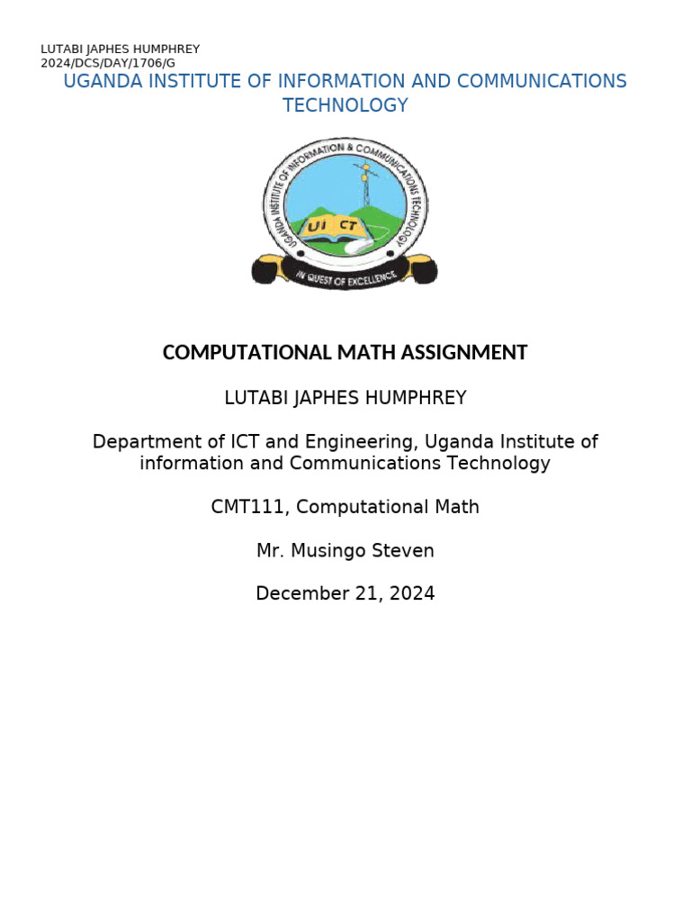 Computational Math Report | PDF | Combinatorics