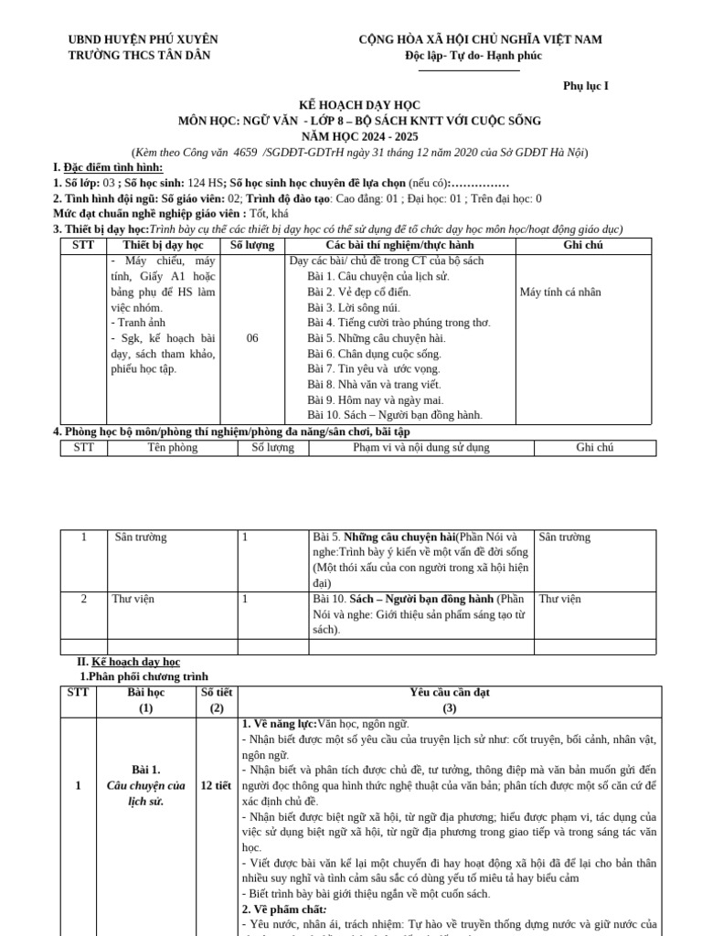 V8 KHDH PL 1 2 3 Hạnh | PDF