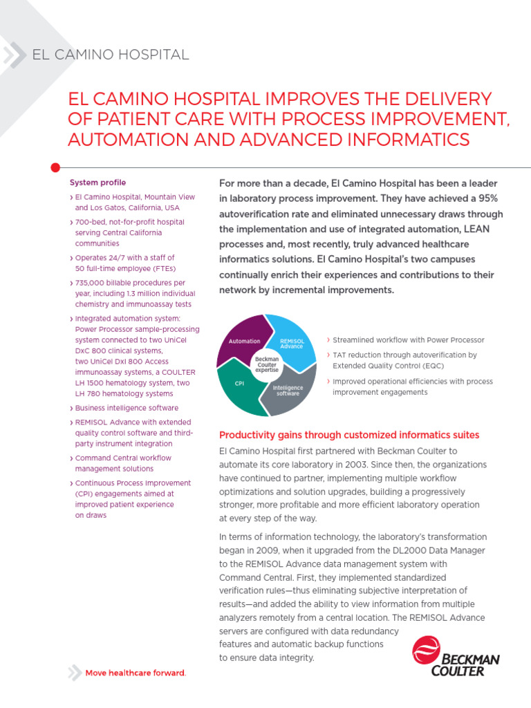 REMISOL Advance El Camino Case Study en | PDF | Laboratories | Hospital