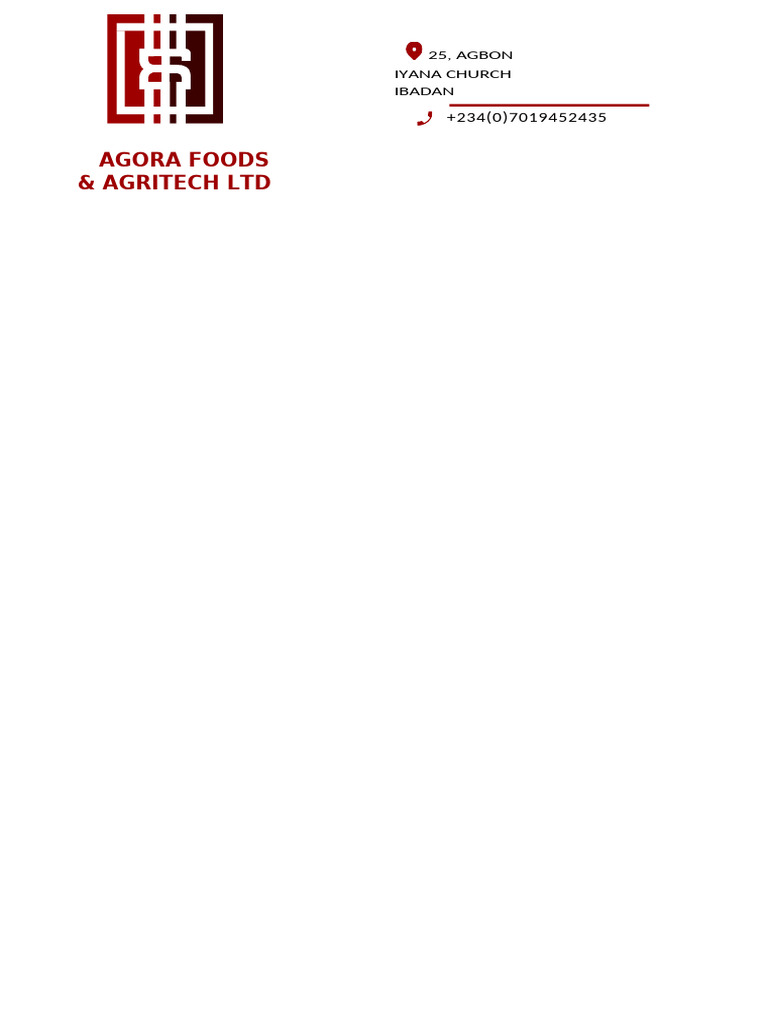 Agora Foods & Agritech LTD Firs Tin Application | PDF