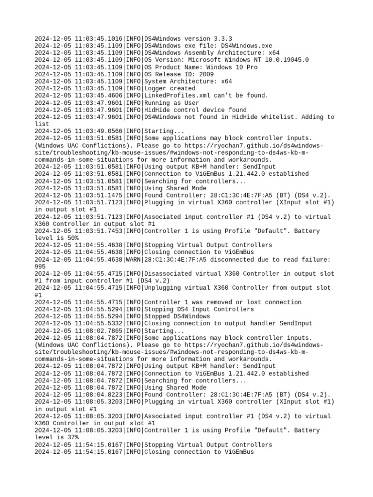 DS4Windows 3.3.3 Log: Controller Setup | PDF | Xbox 360 | Microsoft Windows
