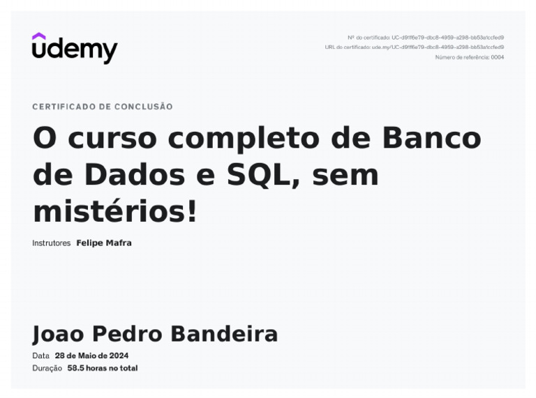 Curso completo de Banco de dados e SQL | PDF