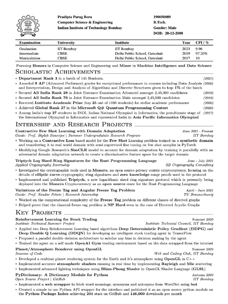 Resume Pradipta PDF | PDF