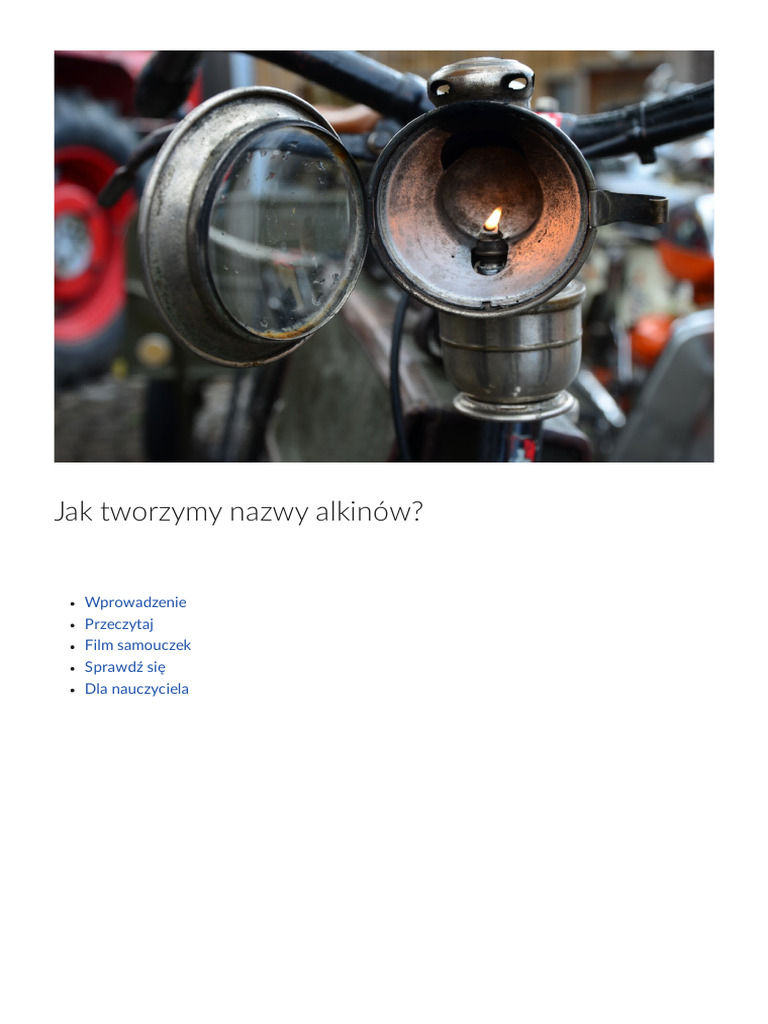 Jak Tworzymy Nazwy Alkinow | PDF
