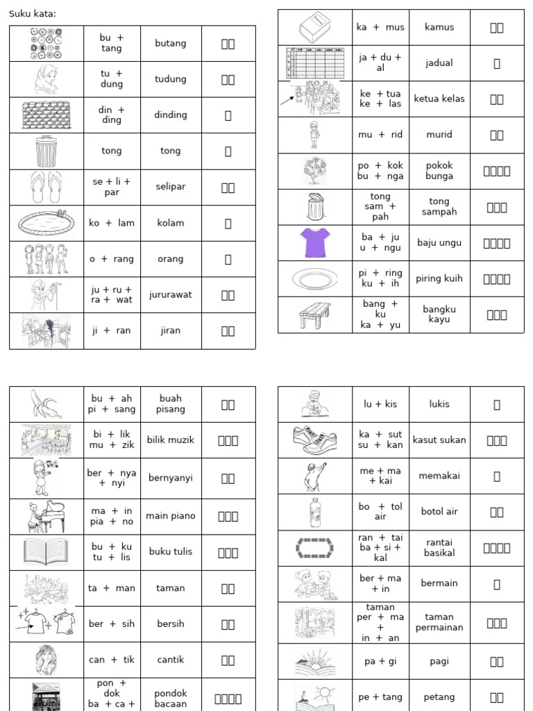 Basic Suku Kata 6 | PDF