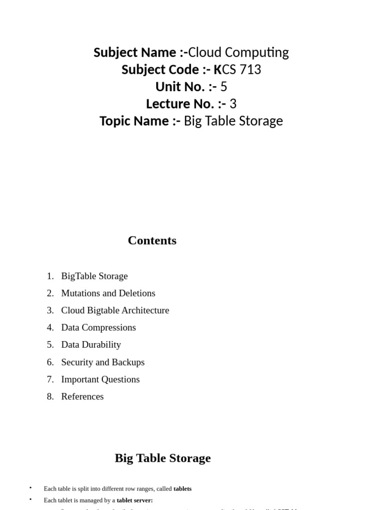Unit 5 Lecture 3 | PDF | Computer Cluster | Cloud Computing