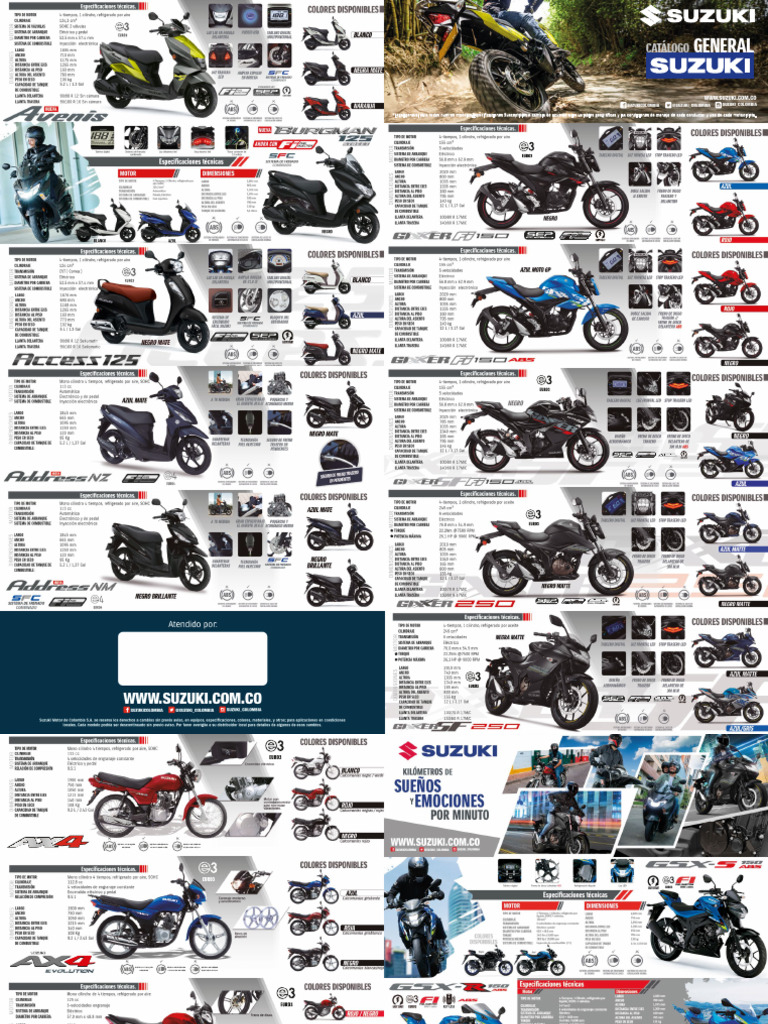 Catálogo de Motocicletas Suzuki 2024 | PDF | Carros deportivos ...