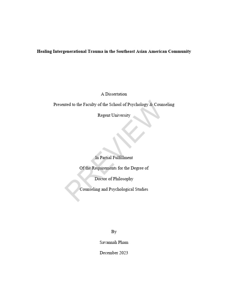 Healing Intergenerational Trauma | PDF | Psychological Trauma | Mental ...