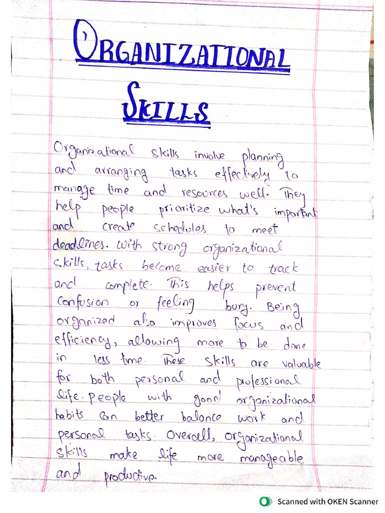 Organization Skills | PDF