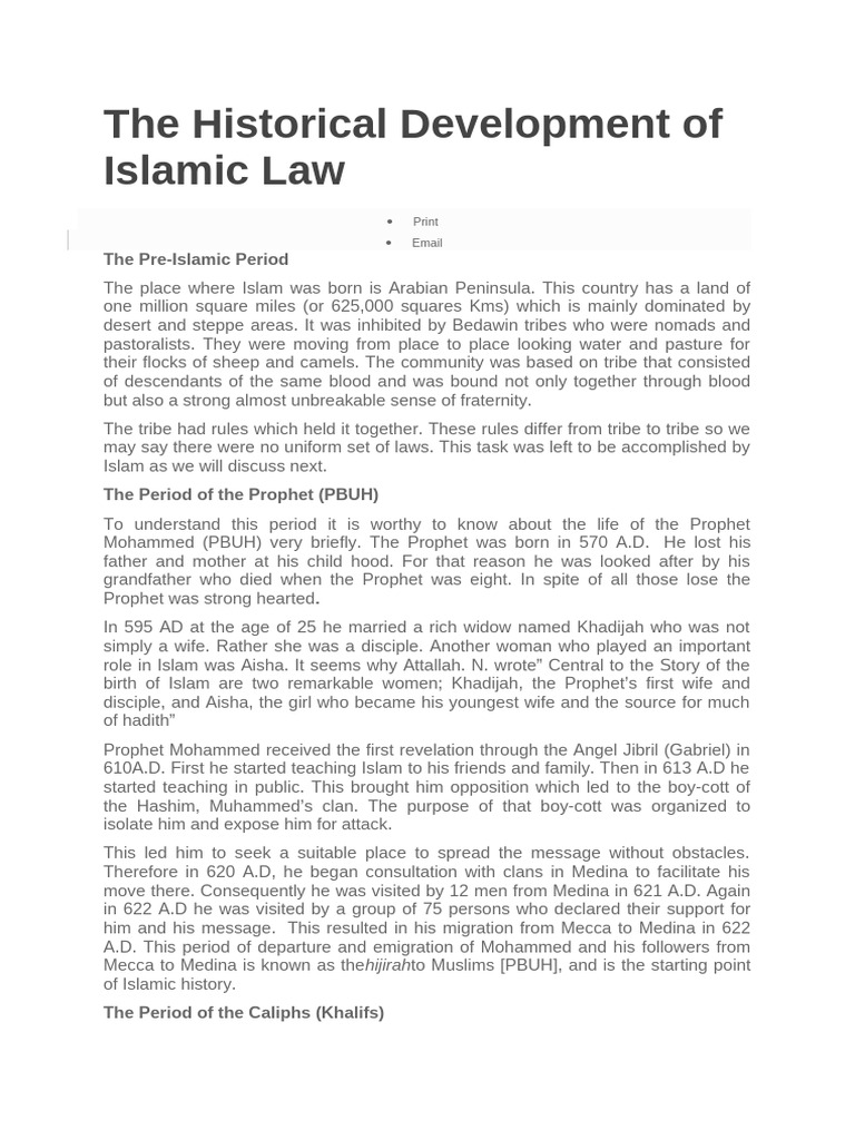 The Historical Development of Islamic Law | PDF | Ali | Muhammad