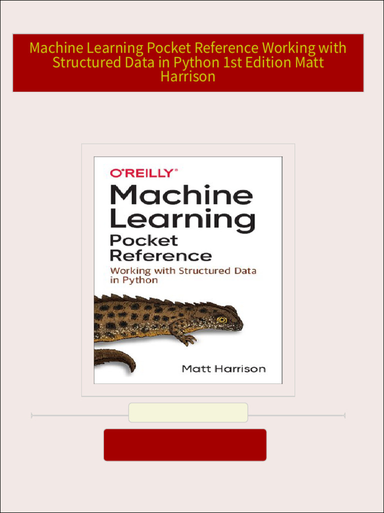 Instant ebooks textbook Machine Learning Pocket Reference Working with ...