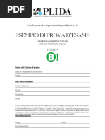 PLIDA B1 - Prova Esempio - Scrivere | PDF