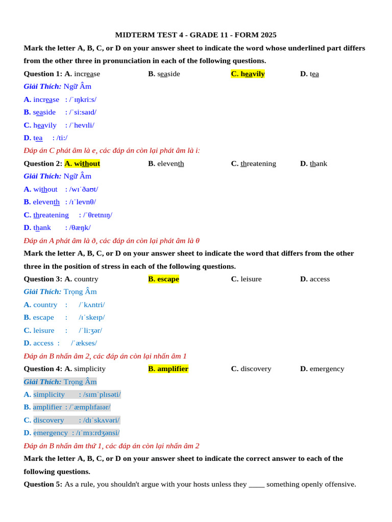 Midterm Test 4 | PDF