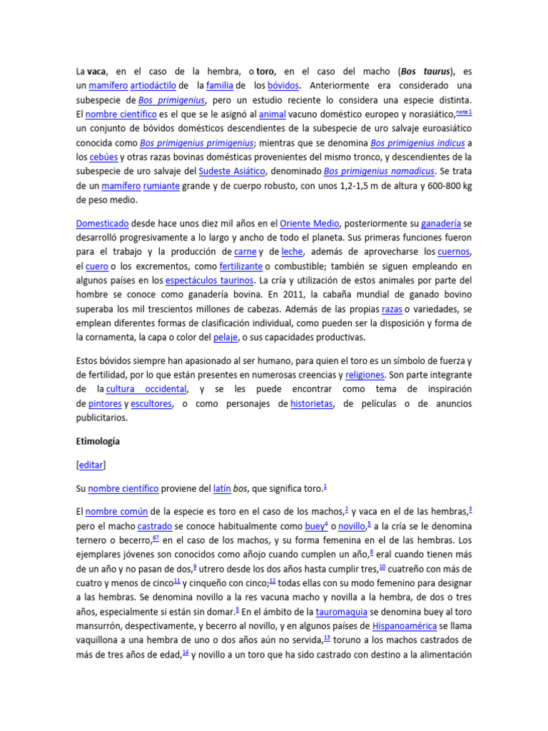 Las Vacas | PDF | Vacas | Digestión