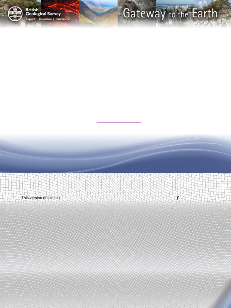3D Geological Modelling at The British Geological Survey - PDF - Final ...