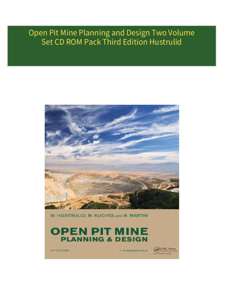 Full Download Open Pit Mine Planning and Design Two Volume Set CD ROM ...