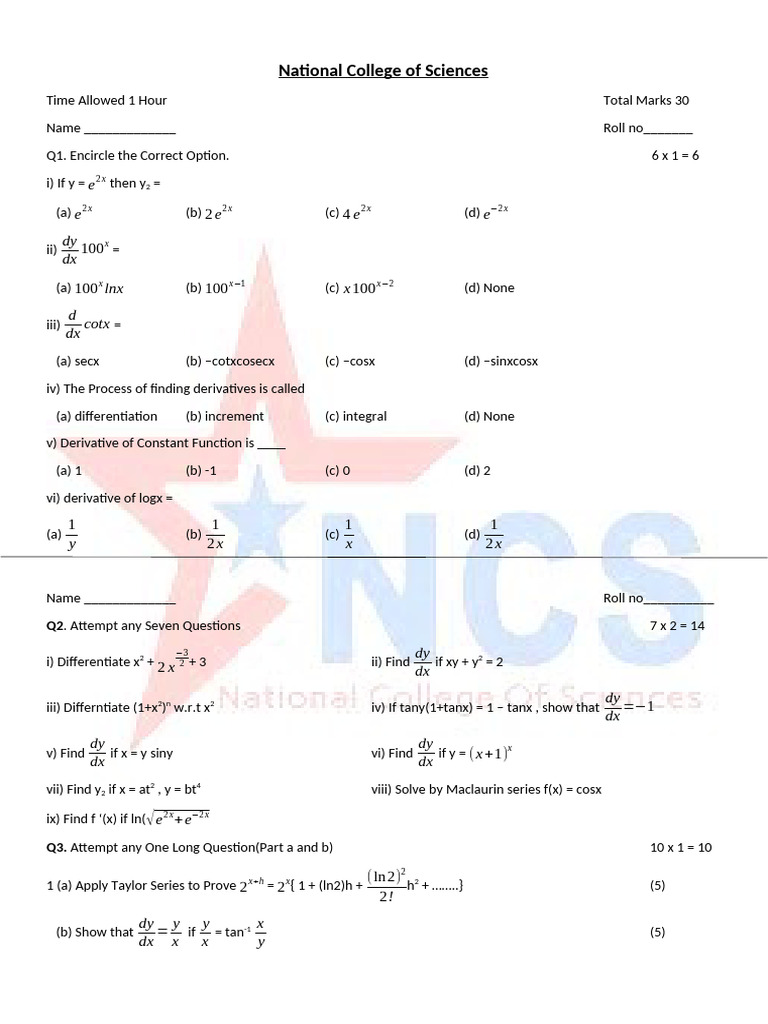 12 Ch 2 | PDF | Differential Calculus | Mathematical Objects
