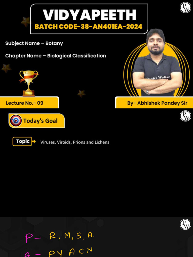 Biological Classification - 09 - Class Notes - 38-AN401EA 2024 | PDF