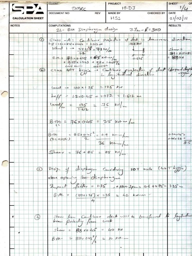 Diaphragm Design-Box Girder | PDF
