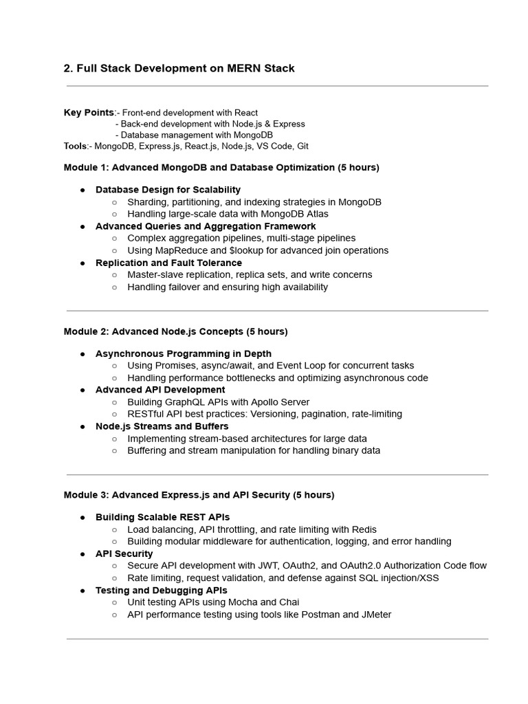 Advanced MERN Stack Development Guide | PDF | Mongo Db | Computer Science