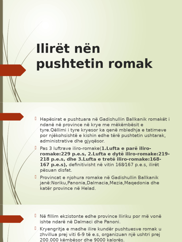 6 Vazdim - Ilirët Nën Pushtetin Romak | PDF