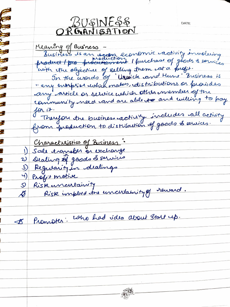 Business Organisation Notes (Unit 1 To 5) | PDF