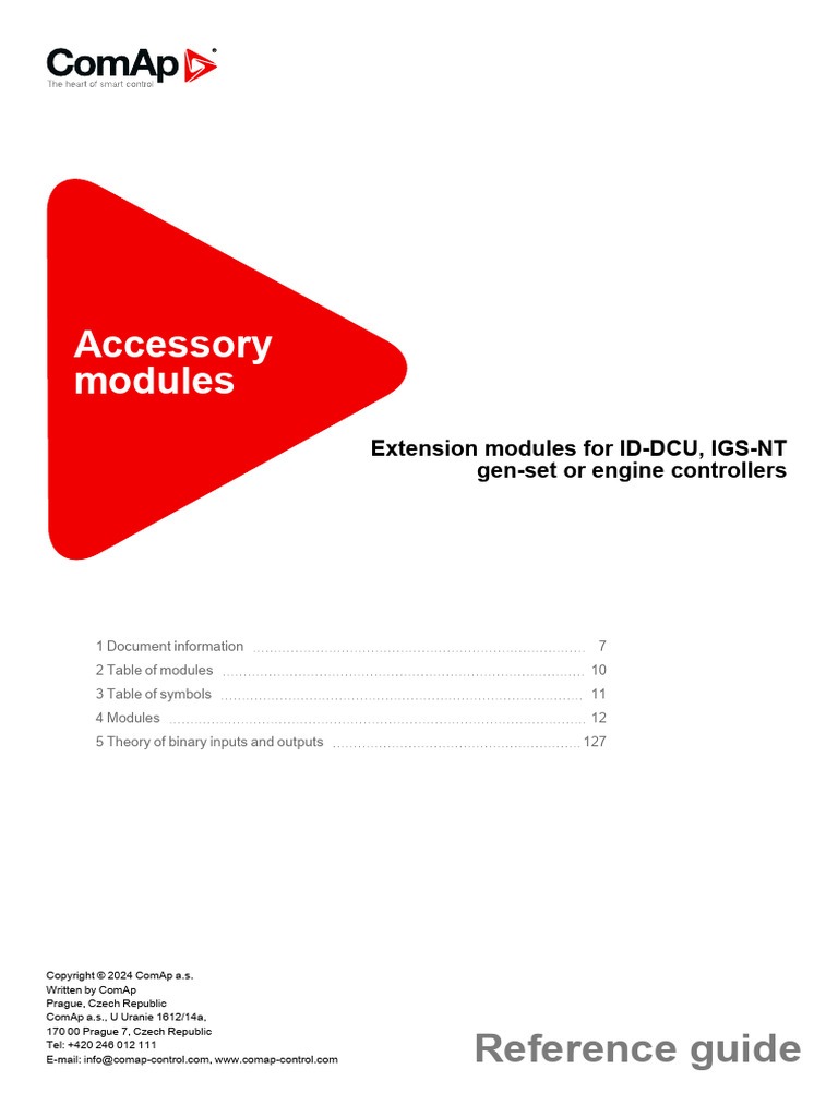 accessory modules (igs-nt & id-dcu) - reference guide | PDF | Power ...