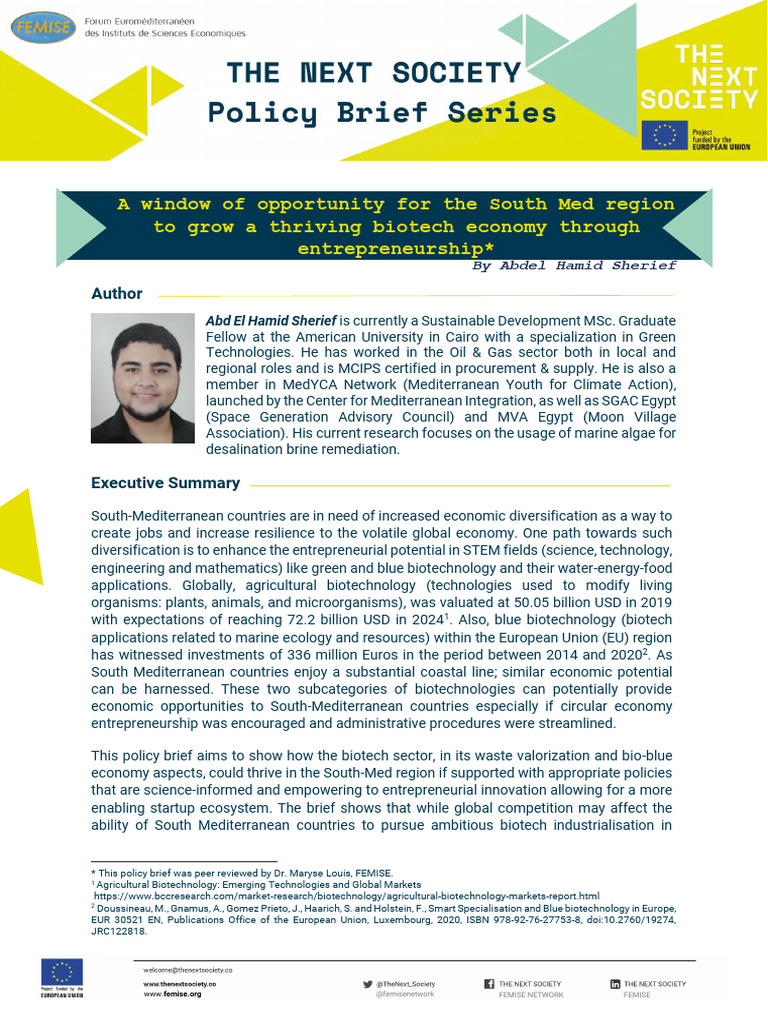 Policy Brief 8 Final Version | PDF | Biotechnology | Aquaculture